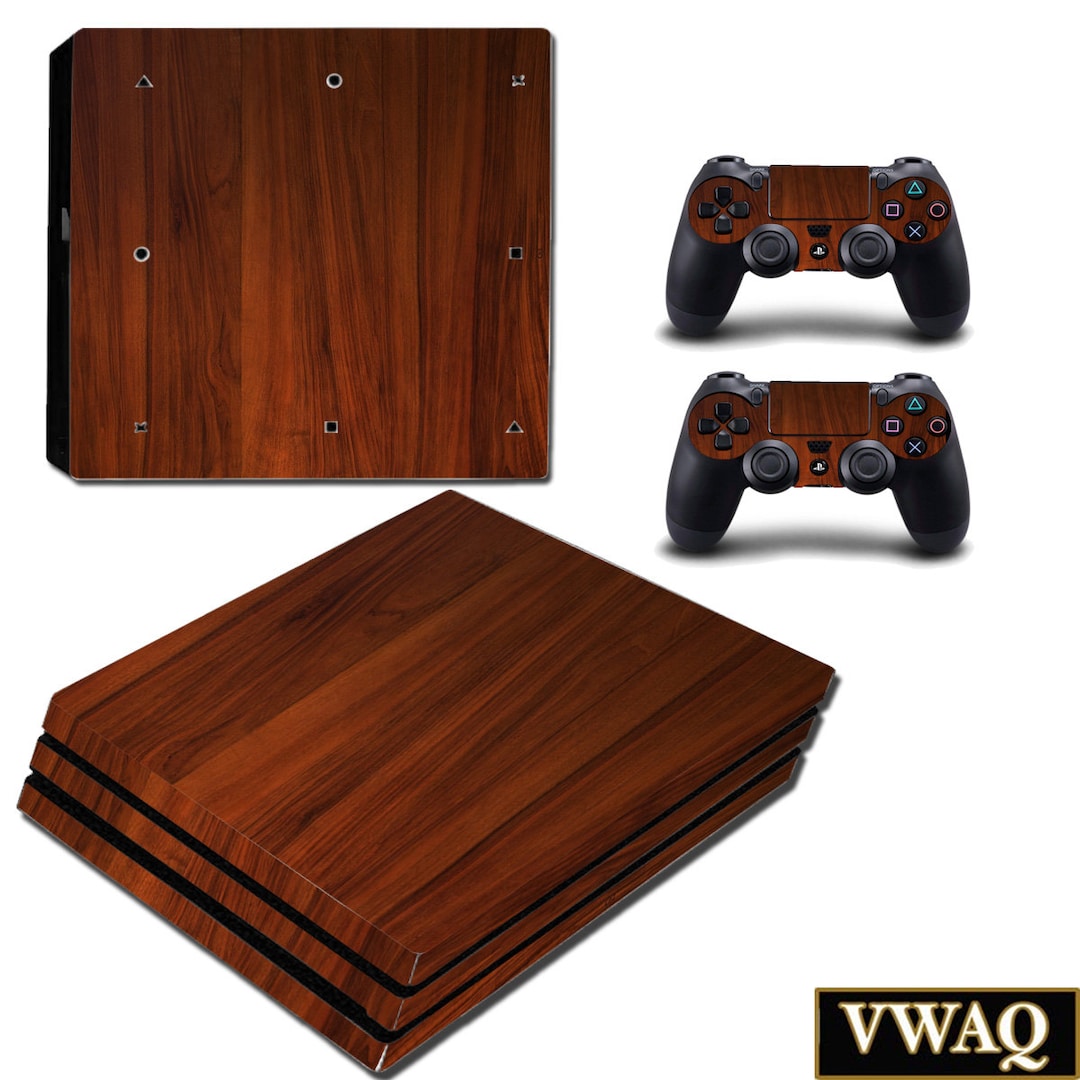 PS4 Pro Wood Skin Decal For Console And Controllers Wood Grain Skins ...
