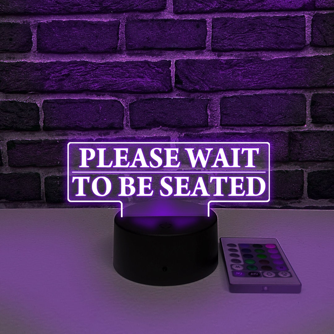Wedding, Reception, Diner, Cafe, Business Sign, Please Wait to Be ...