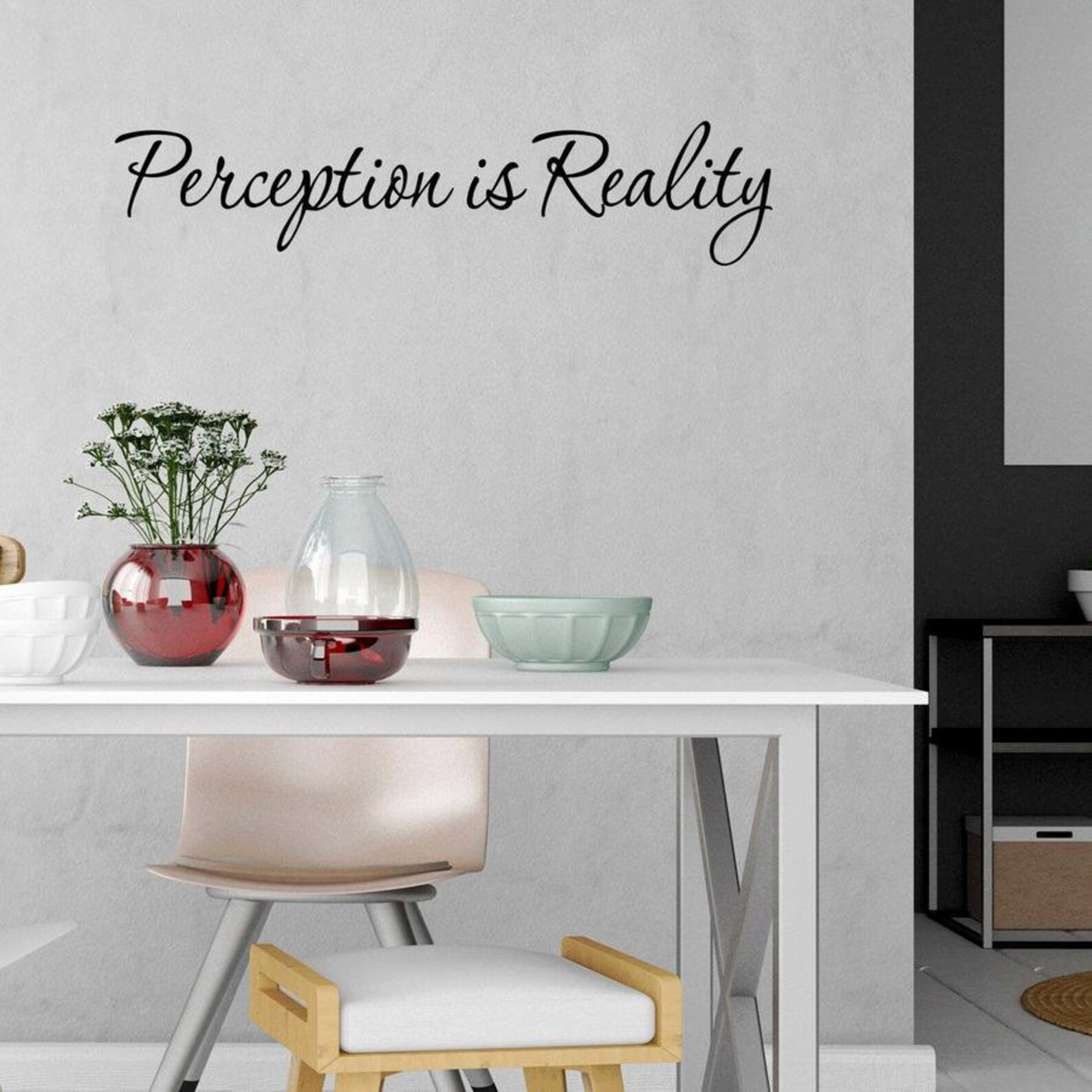 VWAQ Perception is Reality Vinyl Wall Decals Quotes Home Wall - Etsy