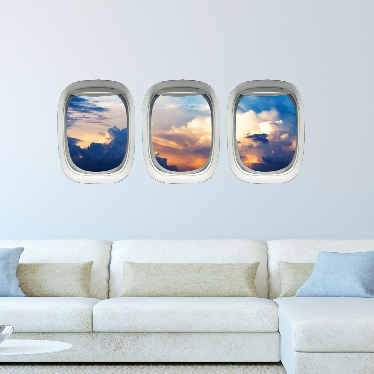 VWAQ Airplane Clouds Window Decals For Kids Room Aircraft | Etsy