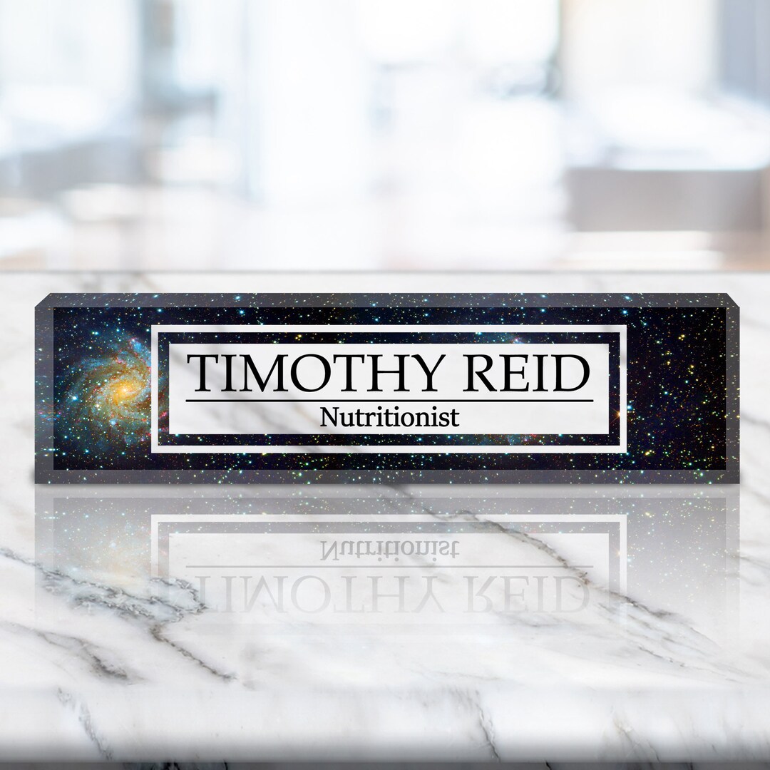 Personalized Name Plate for Desk | Custom Name Clear Acrylic Glass ...