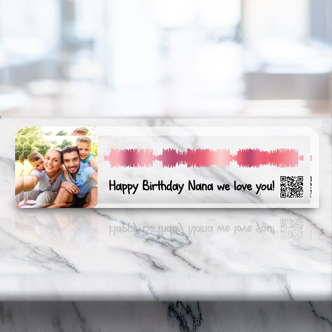 Custom Soundwave Art QR Code Sign Voice Recording Gift Print VWAQ ...