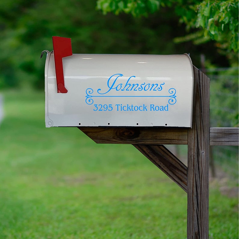 Mailbox Numbers Street Address Vinyl Decal Set of 2 - Insert Family ...