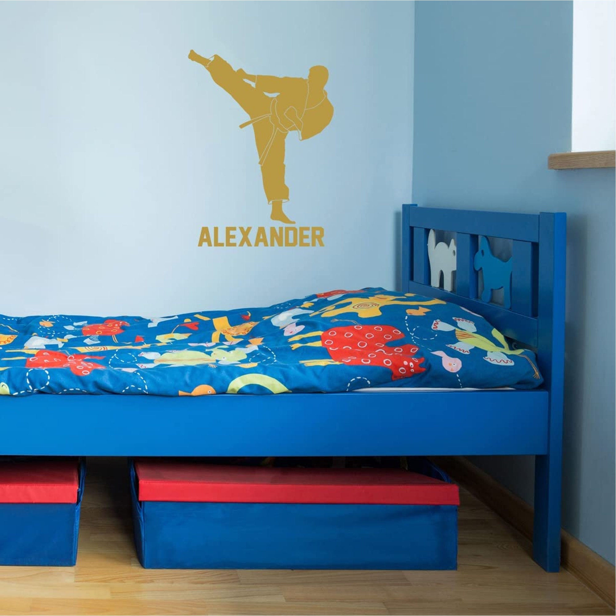 Personalized Boys Karate Wall Decal Customized Kids Room Decor VWAQ ...