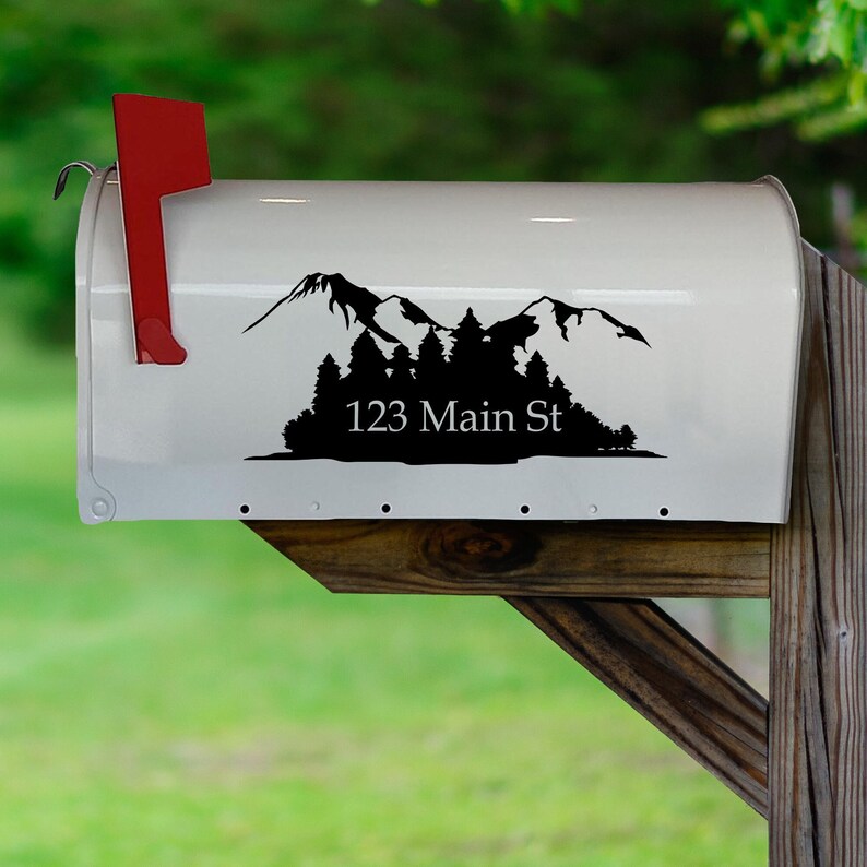 Personalized Mailbox Address Decals Set of 2 Forest Custom | Etsy