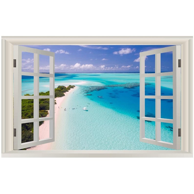 Vacation Beach Resort Wall Decal Ocean Mural Office Wall - Etsy