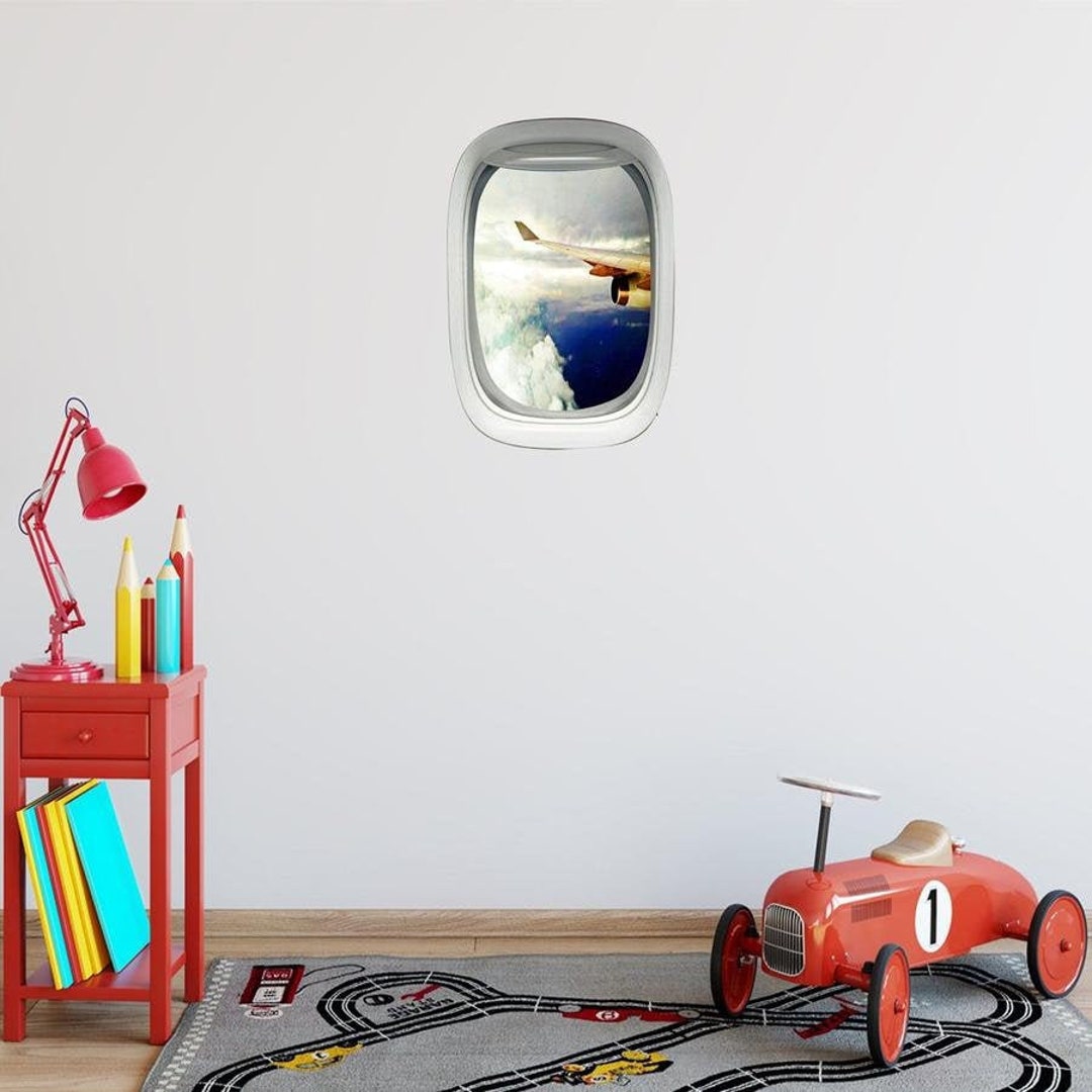 Aviation Gifts, Airplane Window Decal, Airplane Wing View Vinyl Decal ...