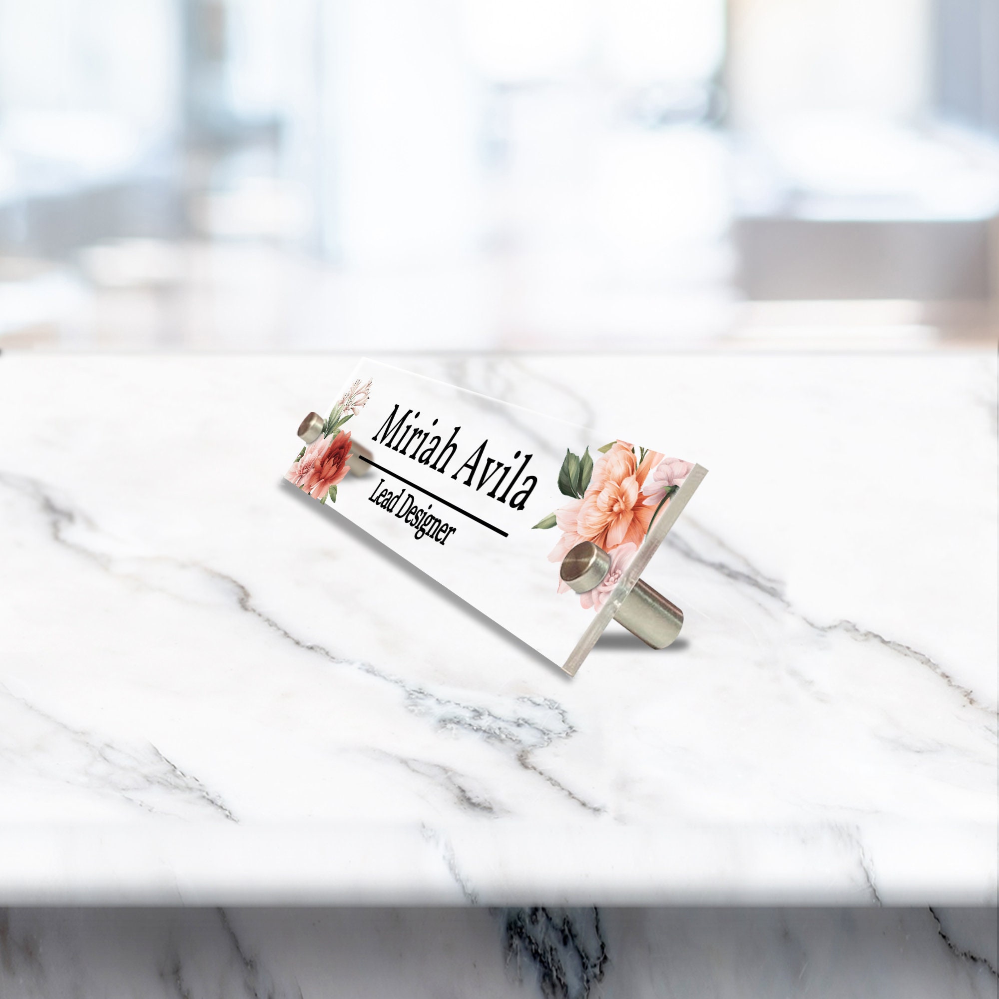 Aesthetic Decor, Office Door Name Plate Acrylic Sign for Desk or Wall ...