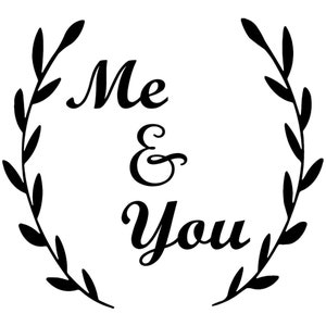 VWAQ Me and You Bedroom Quotes Wall Decal - Couples Decor Marriage ...