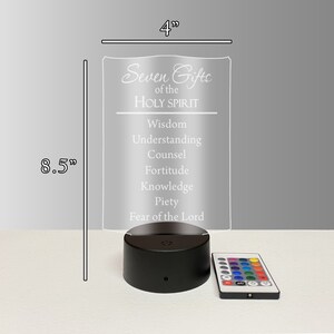 Led Bible Verse Lights up Holy Spirit Acrylic Sign Lamp - VWAQ BACR17 ...