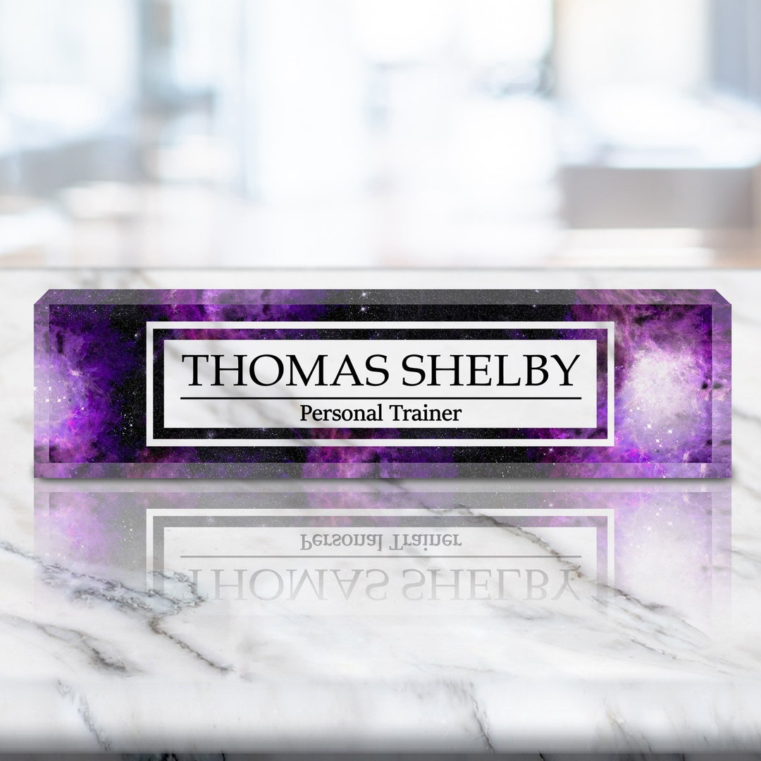 Personalized Name Plate for Desk | Custom Name Clear Acrylic Glass ...