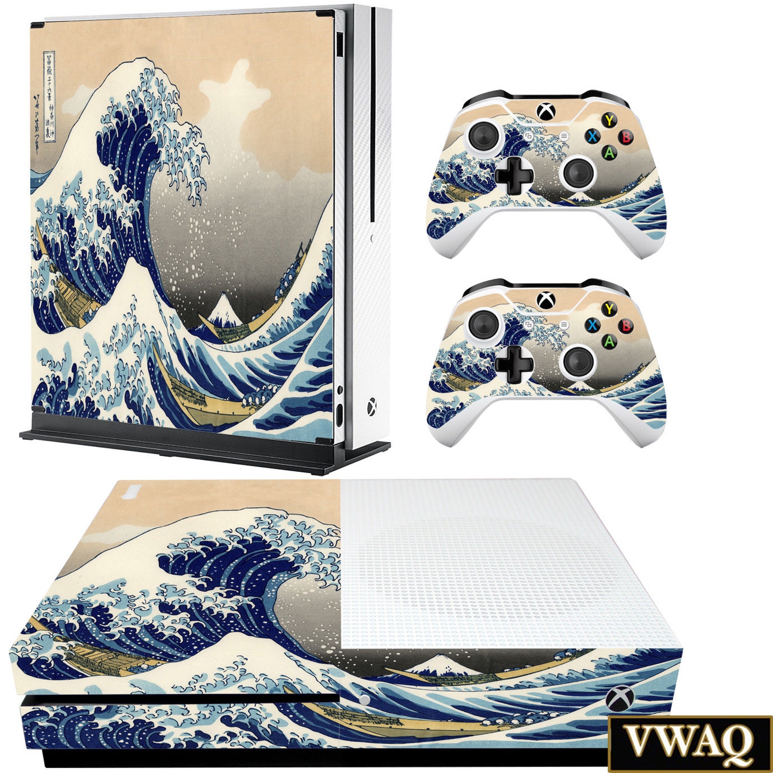 Xbox One Slim Skin Decal the Great Wave of Kanagawa Skin for Xbox One ...