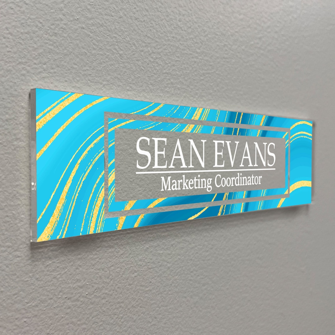 Office Door Name Plate Acrylic Sign Aesthetic Decor , for Desk or Wall ...