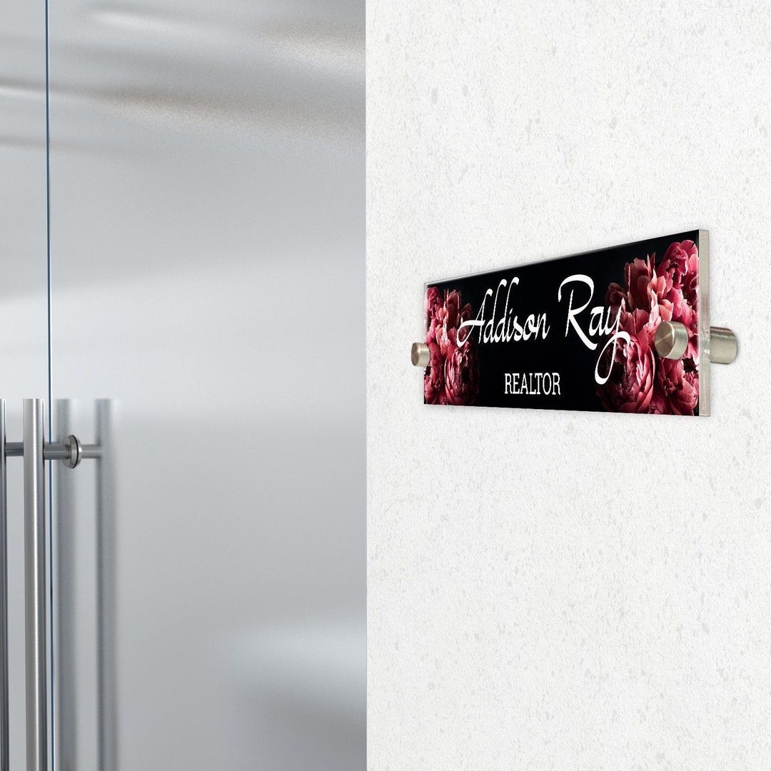 Office Door Name Plate, Acrylic Sign, Aesthetic Decor for Desk or Wall ...