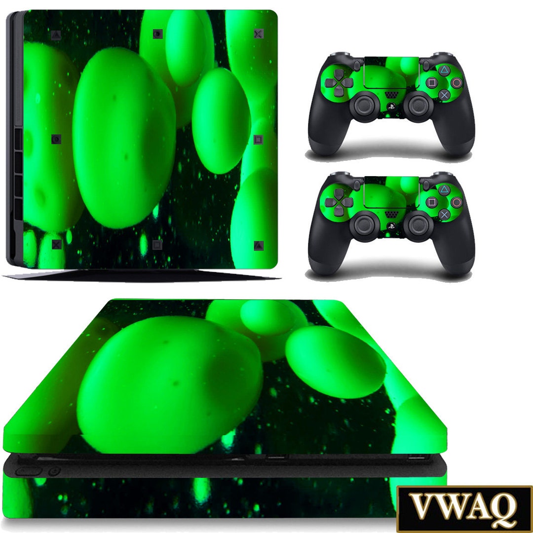 PS4 Slim Lava Lamp Skin Decal for Console and Controllers Green Skin ...