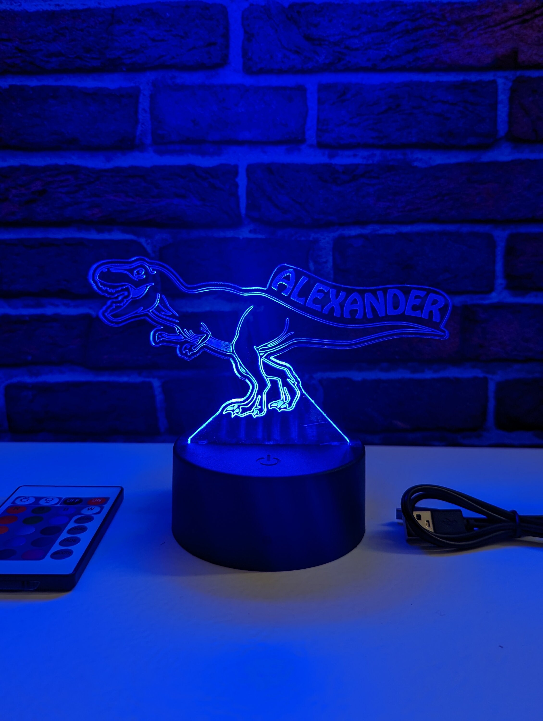 Personalized LED Name Dinosaur Night Light up Sign Nursery - Etsy