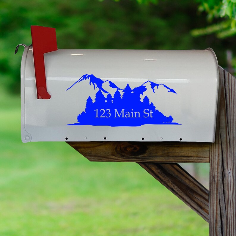 Personalized Mailbox Address Decals Set of 2 Forest Custom | Etsy