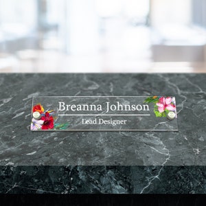 Acrylic Sign Aesthetic Decor, Office Door Name Plate for Desk or Wall ...