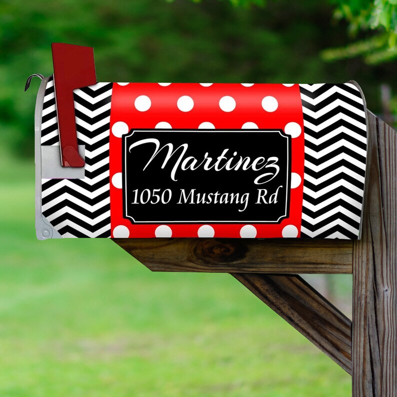 Custom Mailbox Cover - Personalized Magnetic Mailbox Wrap Name and ...