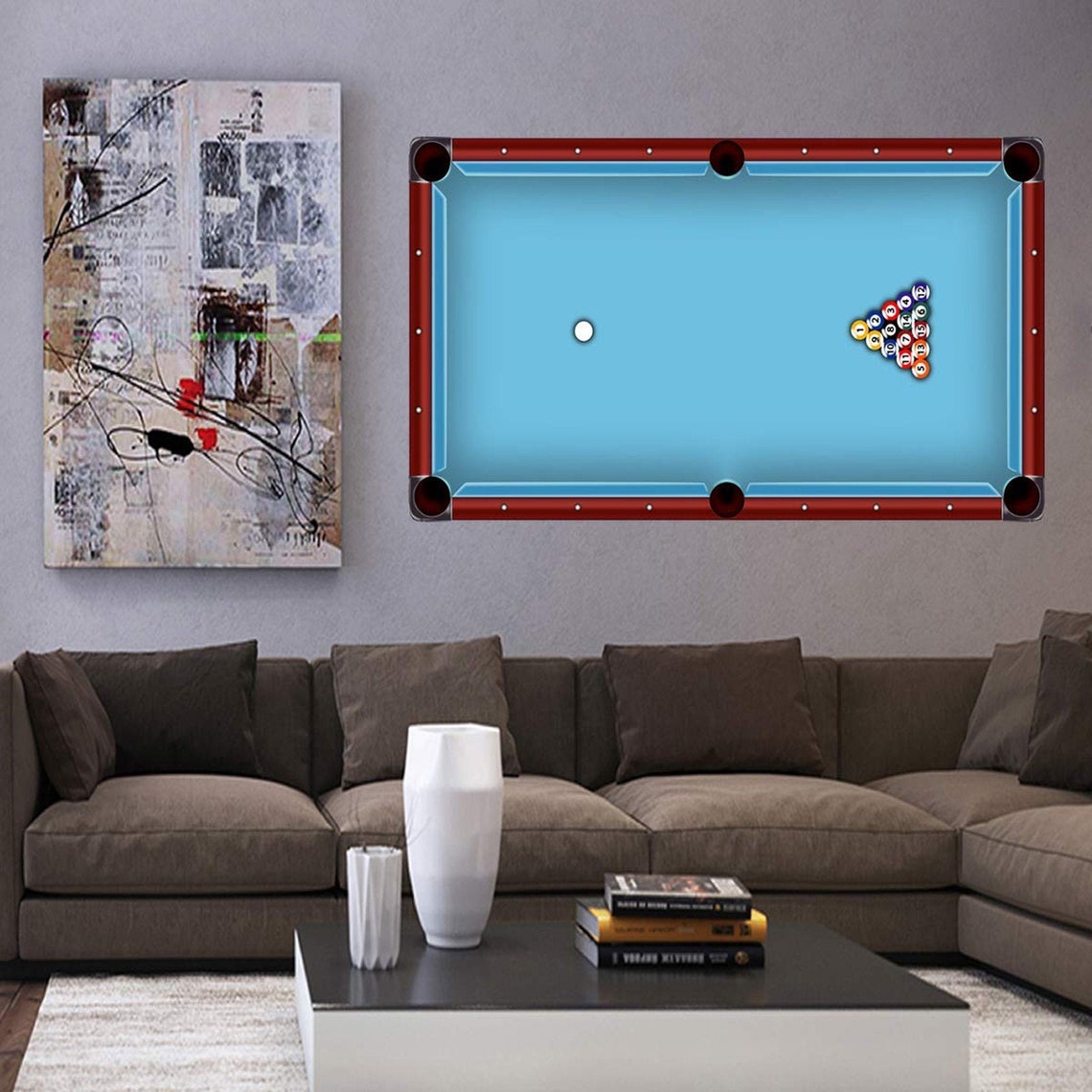 Billiards Wall Decal Pool Table Vinyl Sticker Decoration - Etsy