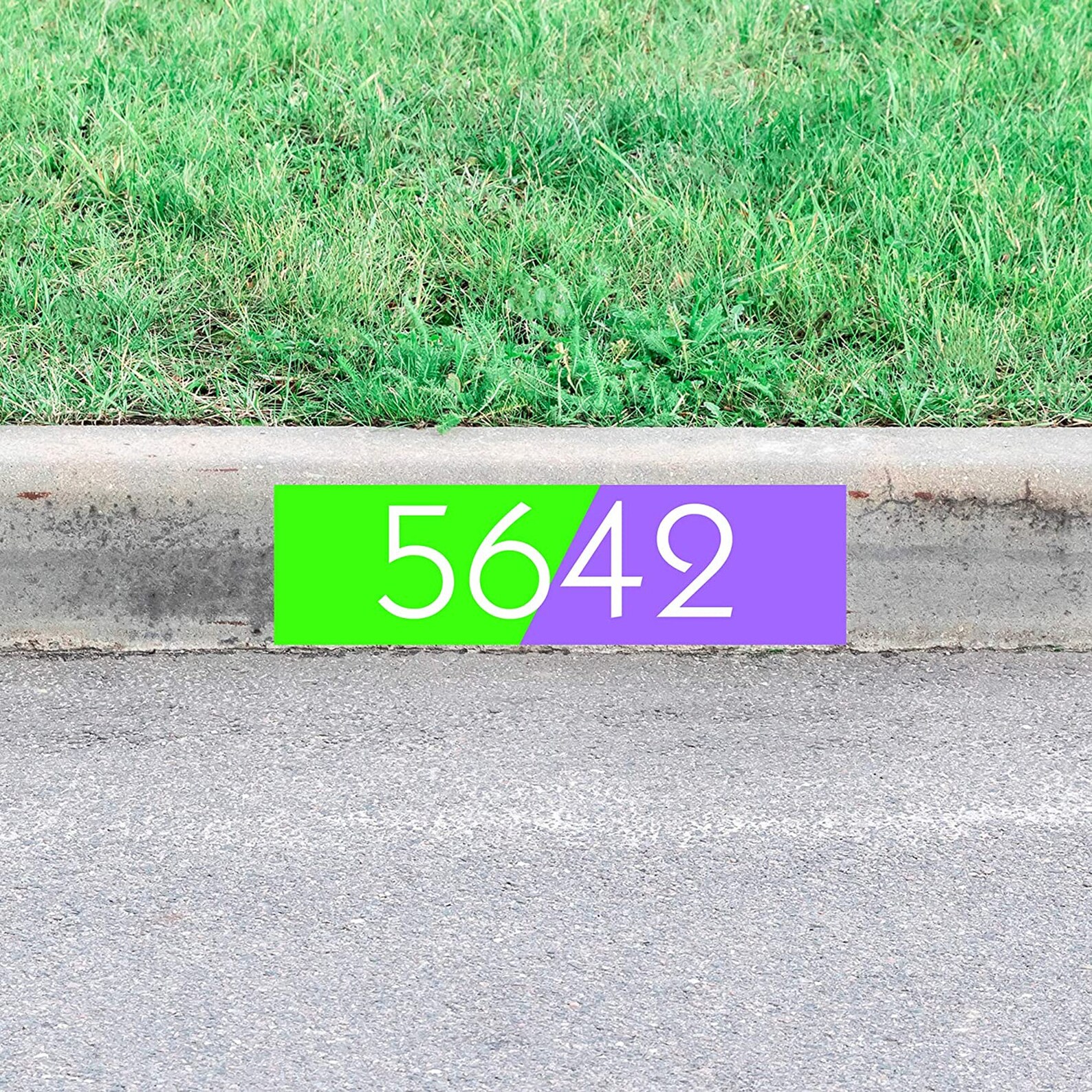 Custom Curb Sign House Number Decal Personalized Curbside Home Address ...