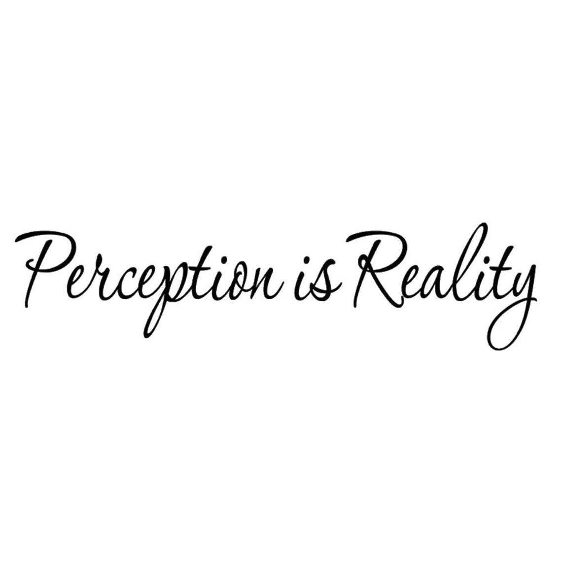 VWAQ Perception is Reality Vinyl Wall Decals Quotes Home Wall | Etsy