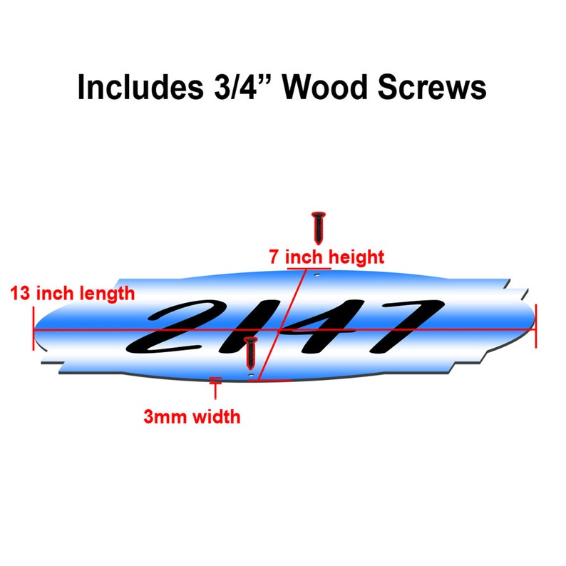 Aluminum House Number Sign Reflective Modern House Numbers - Etsy