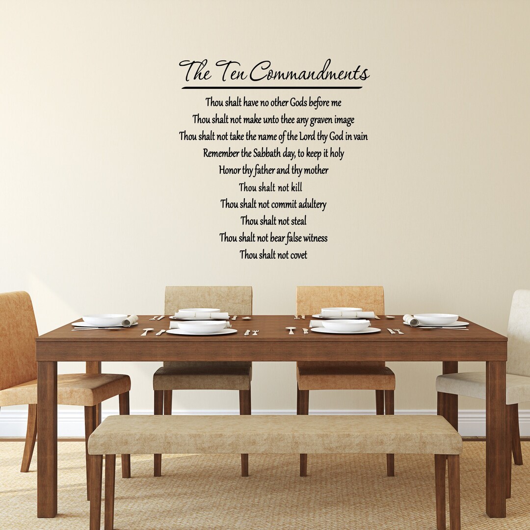 Catholic Ten Commandments Wall Decal – Christian Scripture Vinyl ...