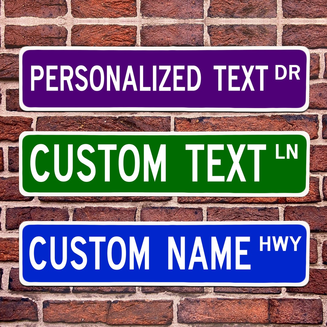 Custom Name Street Sign Personalized Gift Decor Funny Signs VWAQ PSS1 ...