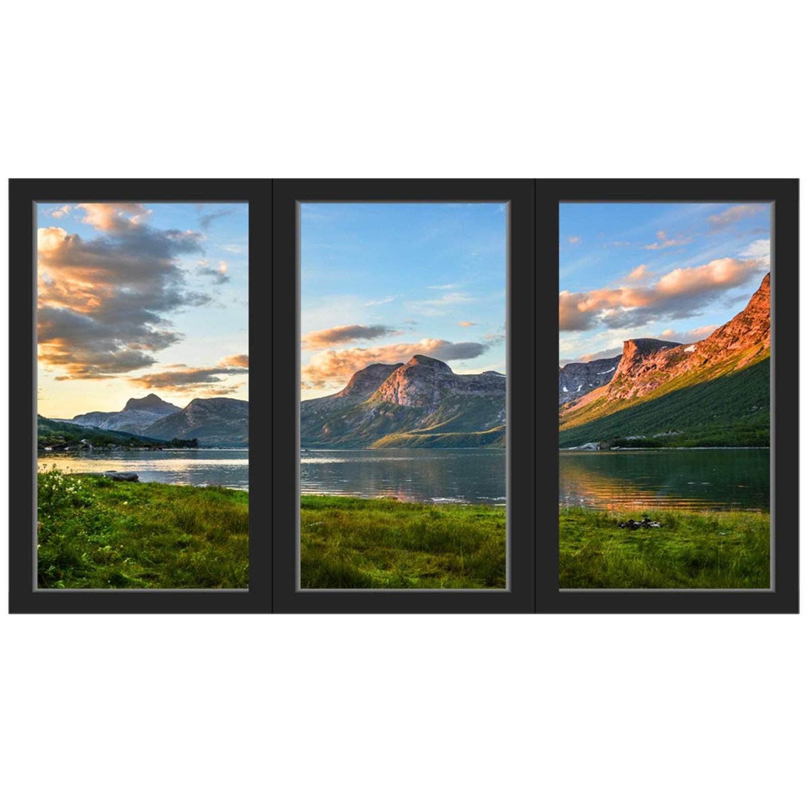 Landscape Window Wall Decal Office Vacation Nature Vinyl Mural Decor ...