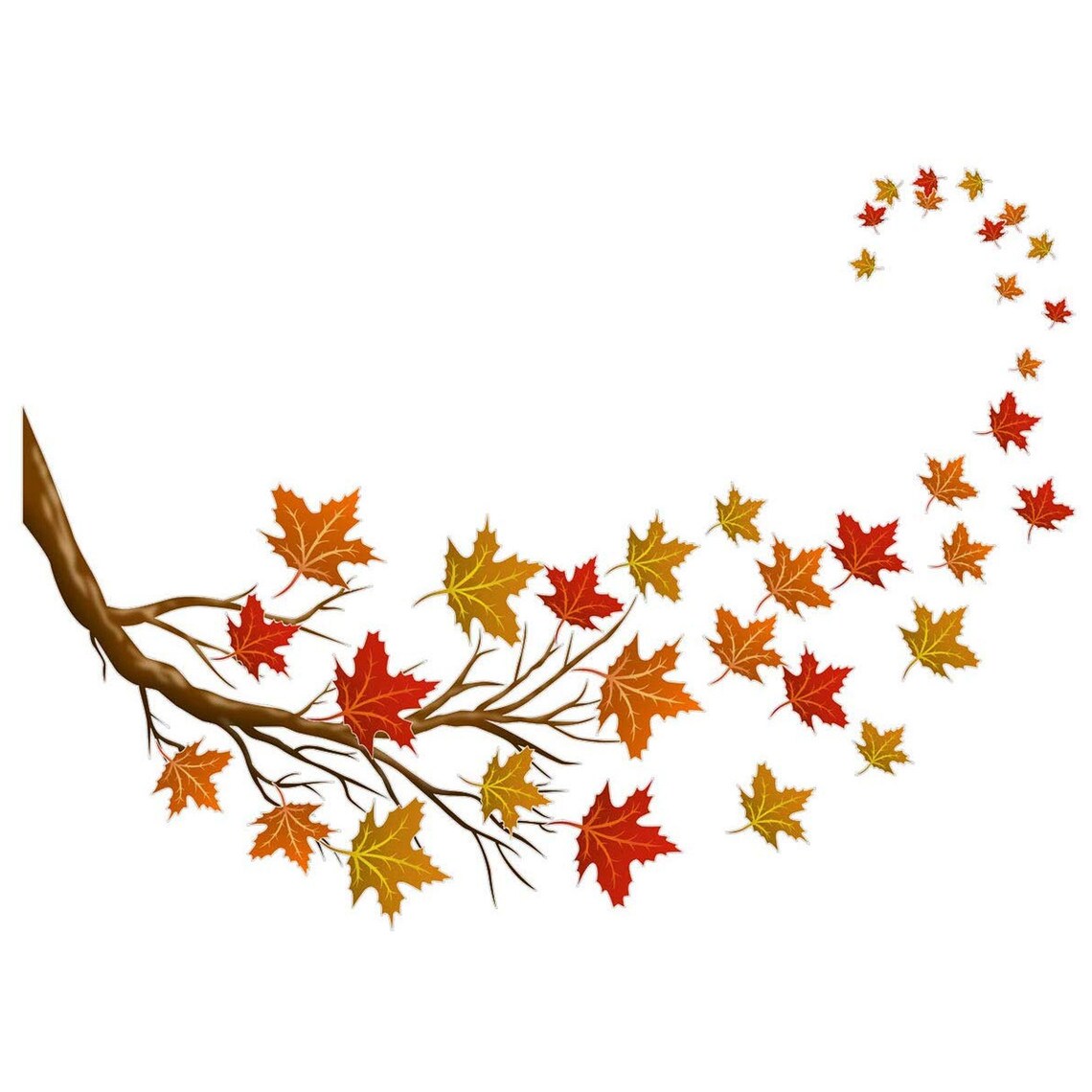 Autumn Leaves Wall Decals Tree Branch Stickers Fall - Etsy