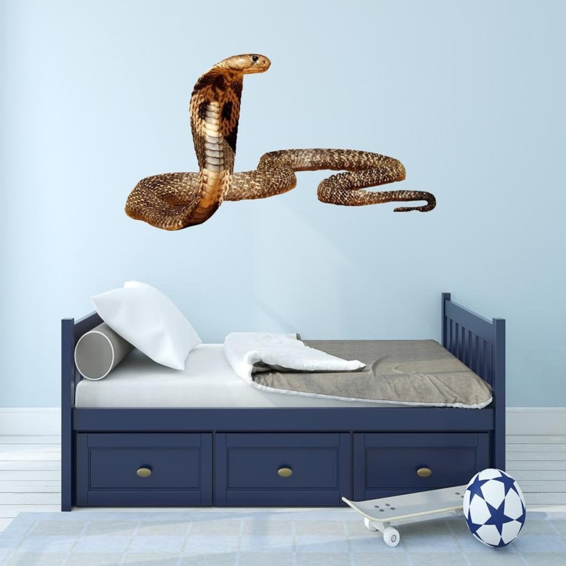 Snake Sticker Cobra Snake Wall Decal Peel and Stick Cobra - Etsy