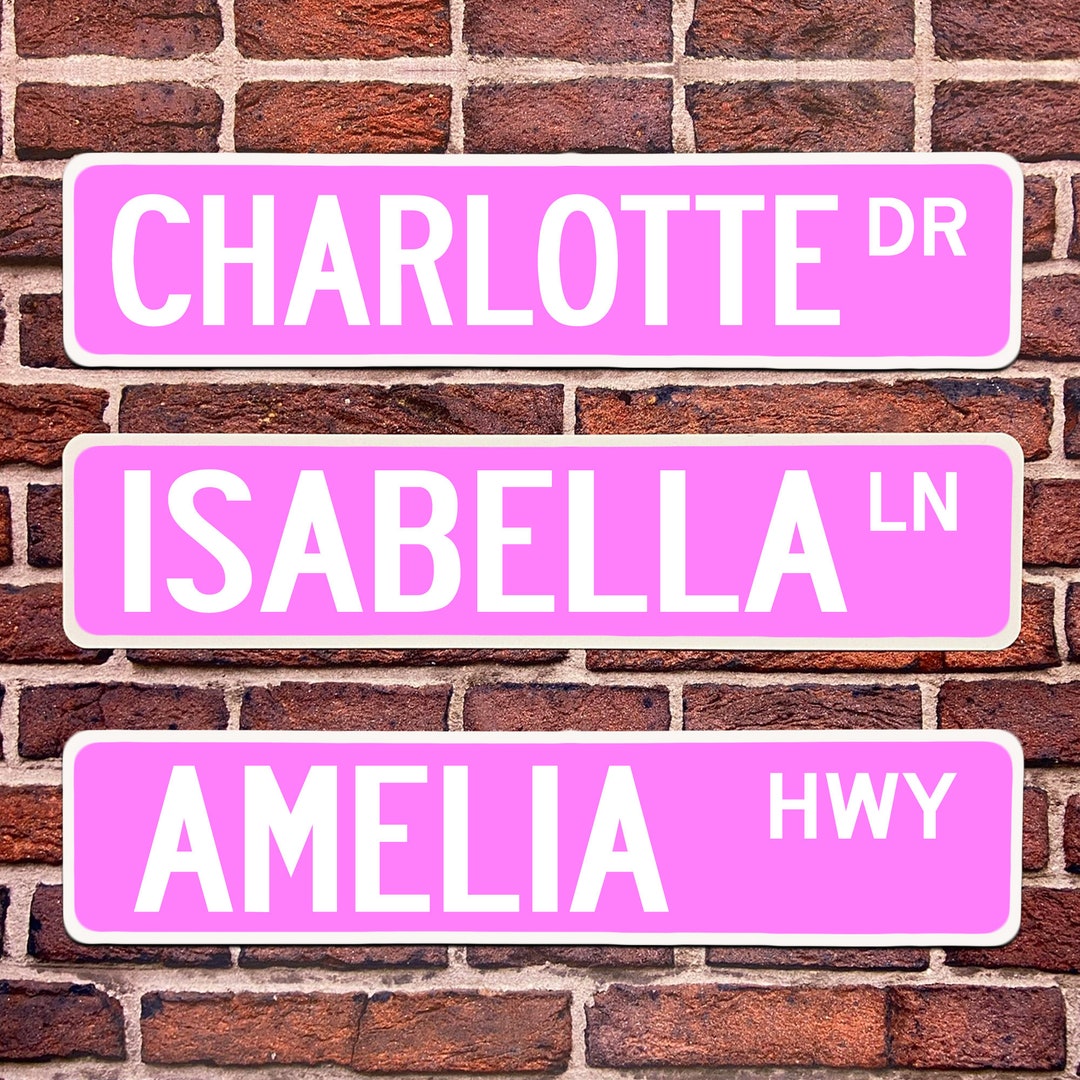 Girls Room Street Sign Custom Name Personalized Gift Decor Funny Signs ...