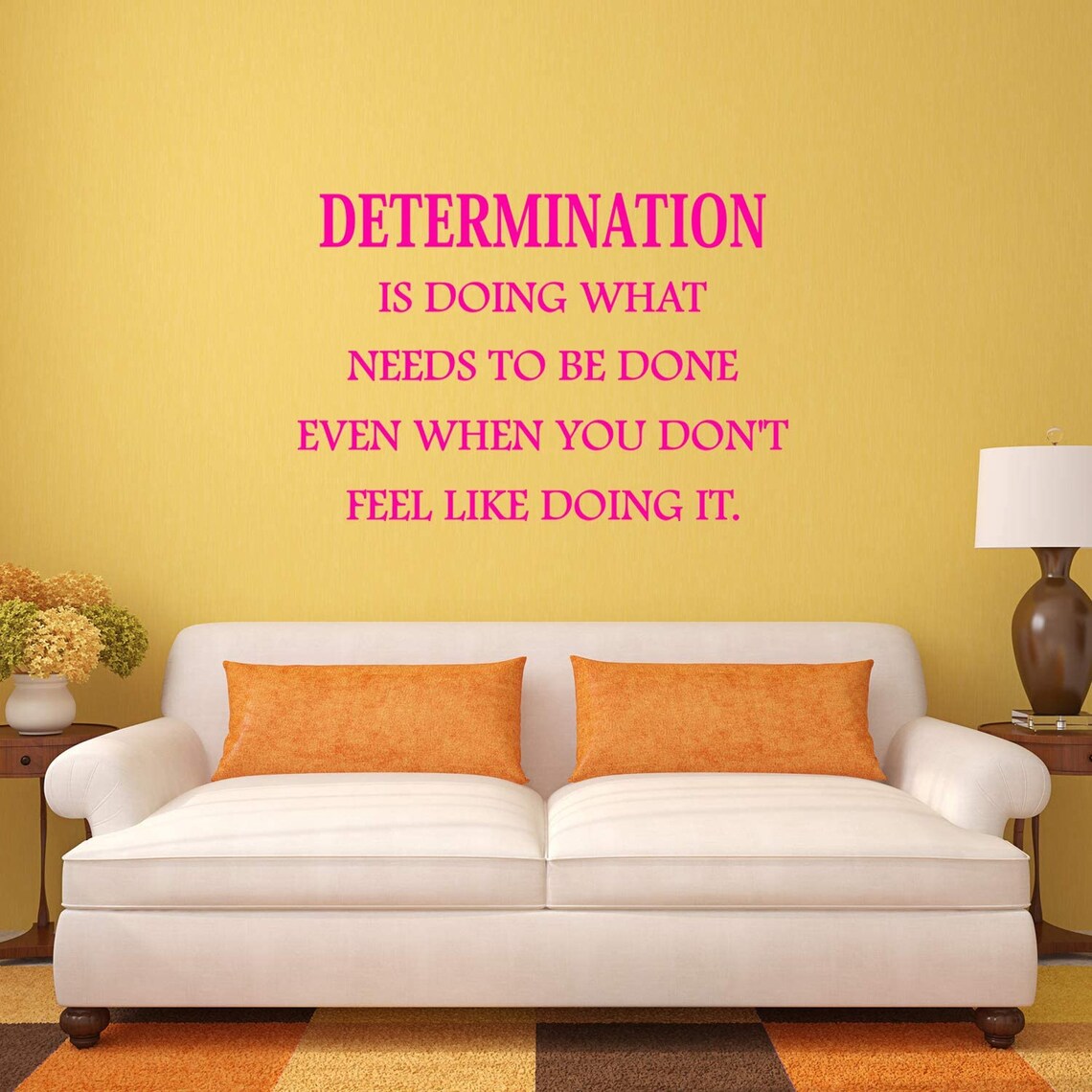 Determination Wall Decal is Doing What Needs to be Done Quote | Etsy