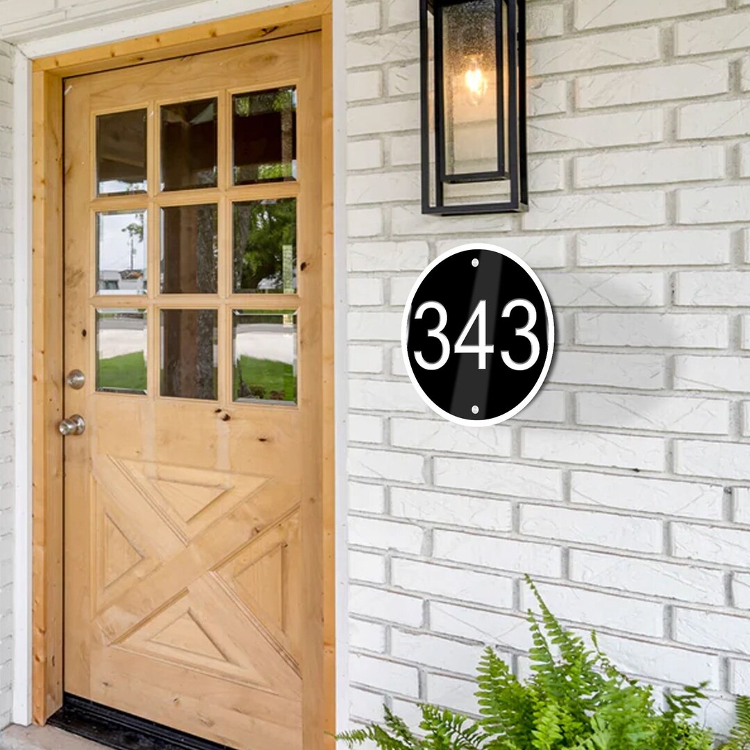 Custom Acrylic Numbers Modern House Number Address Plaque Sign VWAQ ...