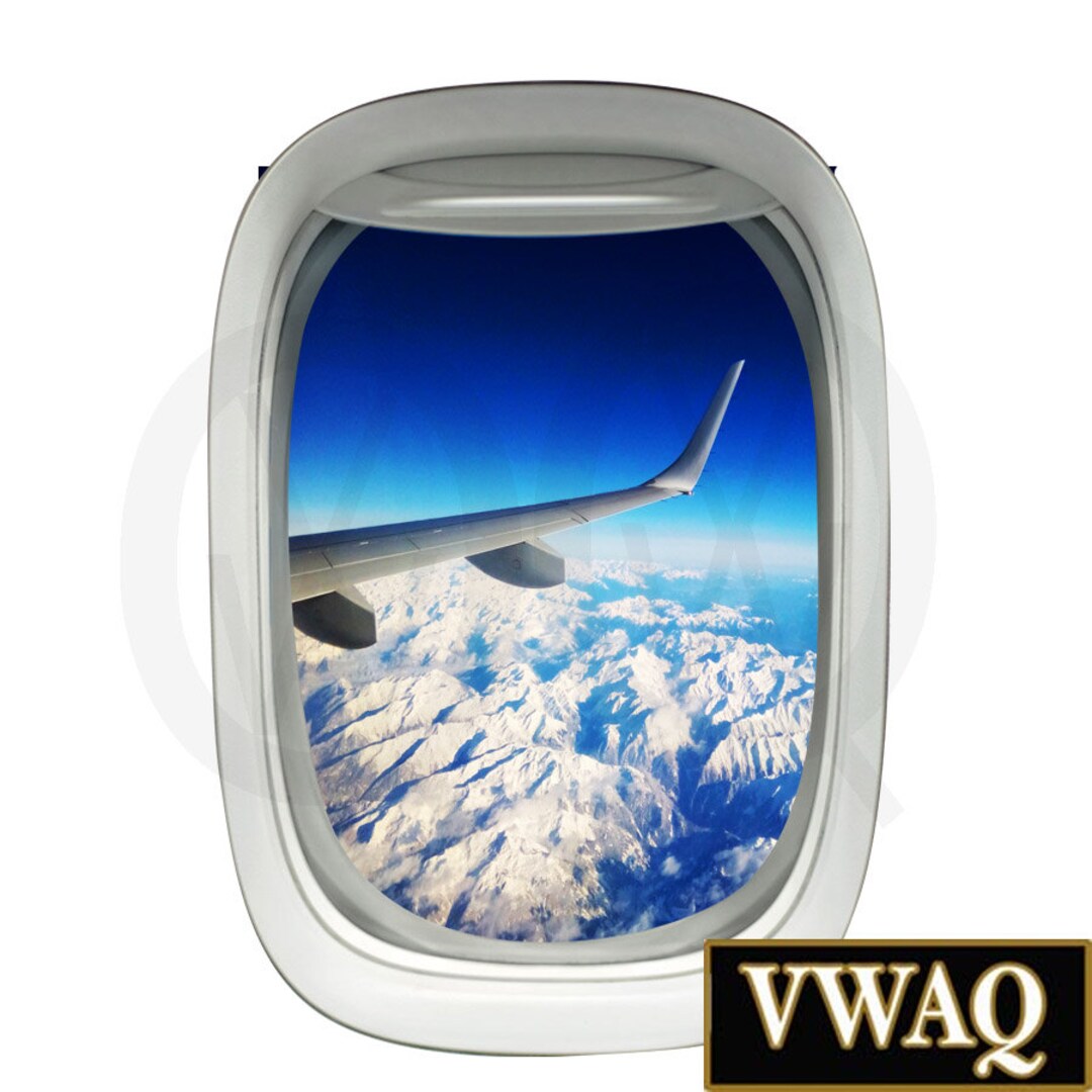Airplane Wing Mountains Plane Window Decal Vinyl Decal View Mural Peel ...
