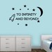 To Infinity and Beyond Nursery Wall Decals for Boys Room Kids Room ...