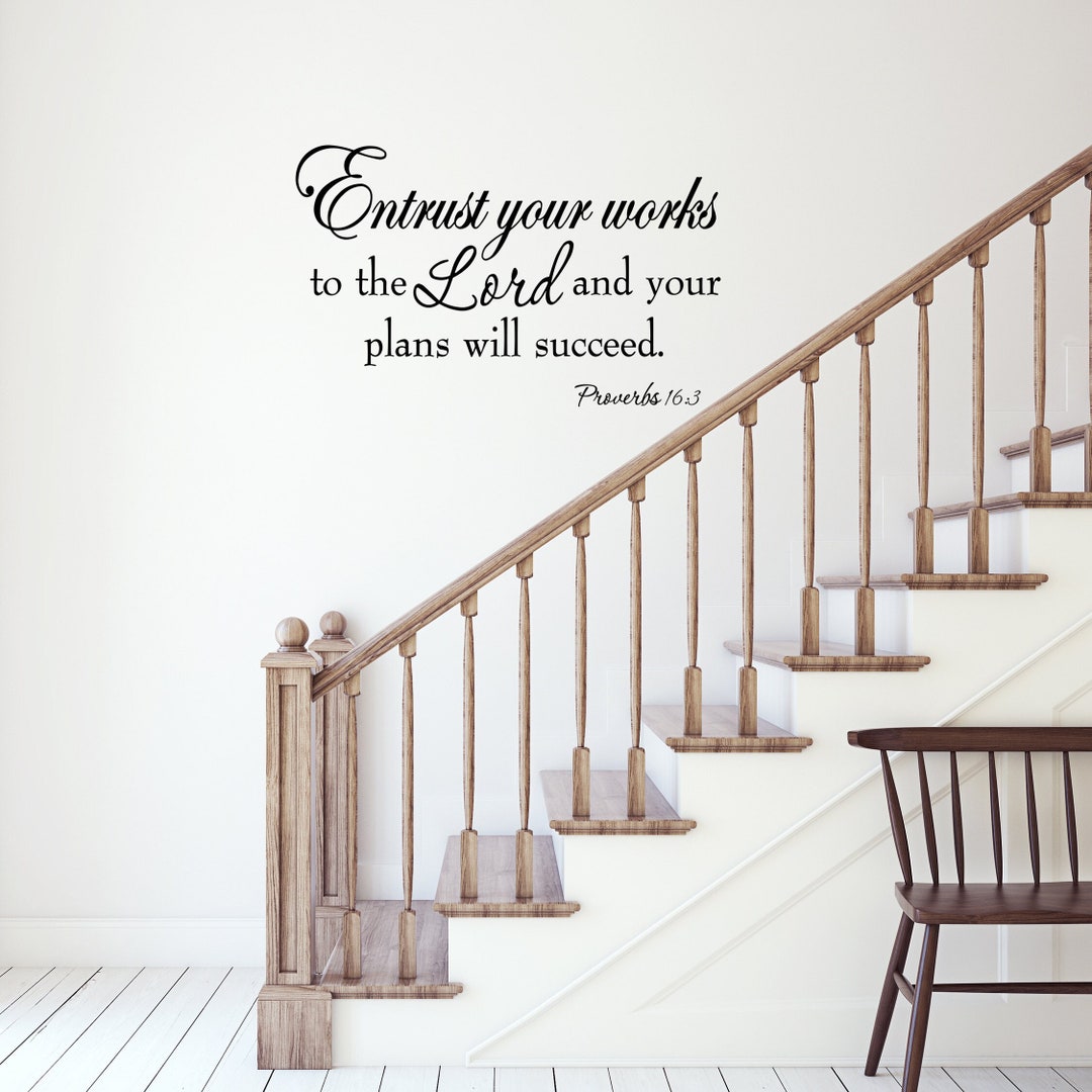Christian Faith Stickers Bible Verse Scripture Wall Decal - Entrust ...