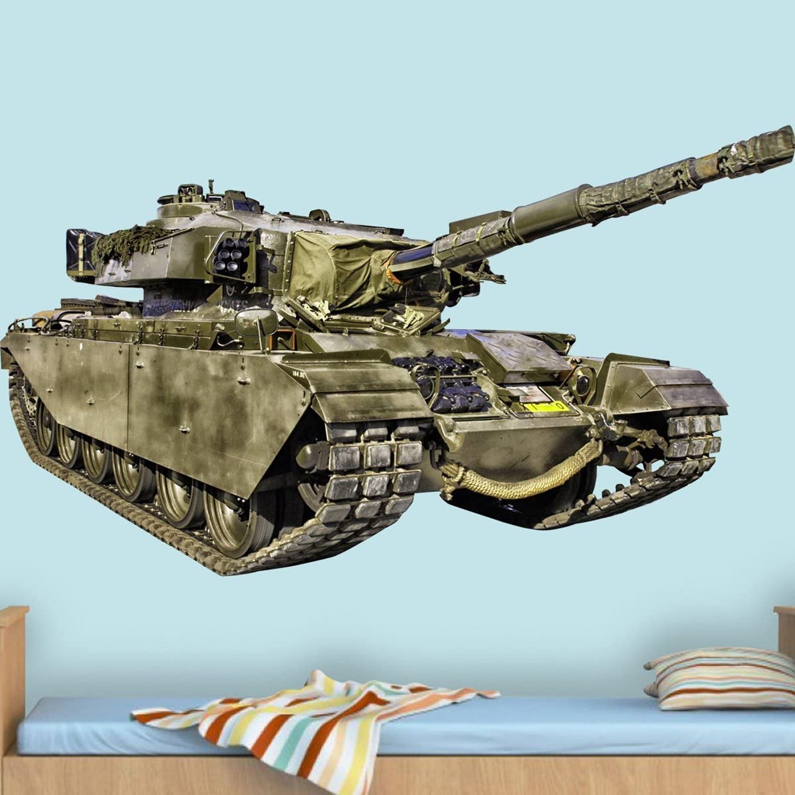 Military Vinyl Wall Decal - Army Tank - Camouflauge Home Decor - Peel ...