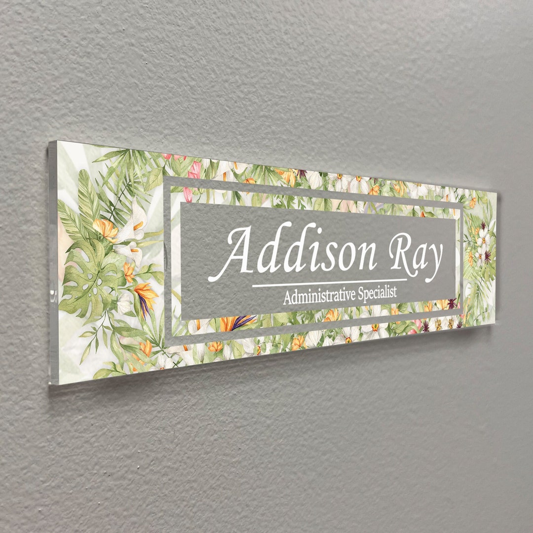 Aesthetic Decor, Acrylic Sign, Office Door Name Plate for Desk or Wall ...