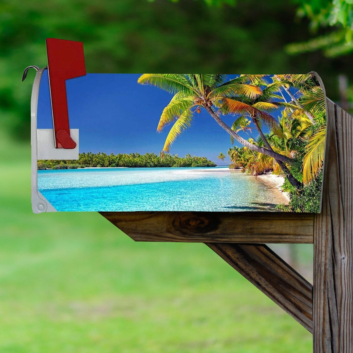 VWAQ Summer Ocean Beach Magnetic Mailbox Covers Tropical - Etsy