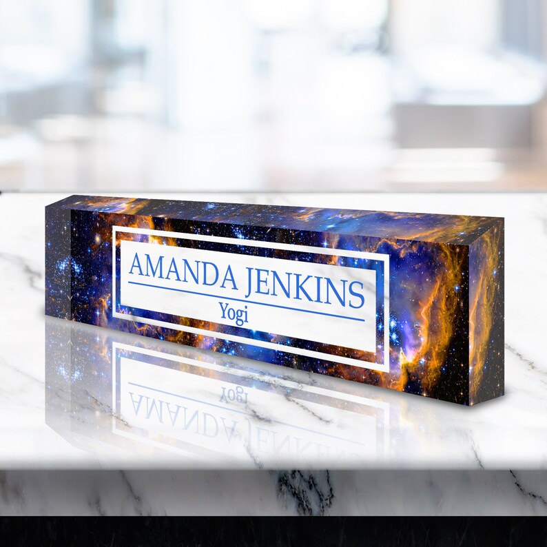 Personalized Name Plate for Desk | Custom Name Clear Acrylic Glass ...