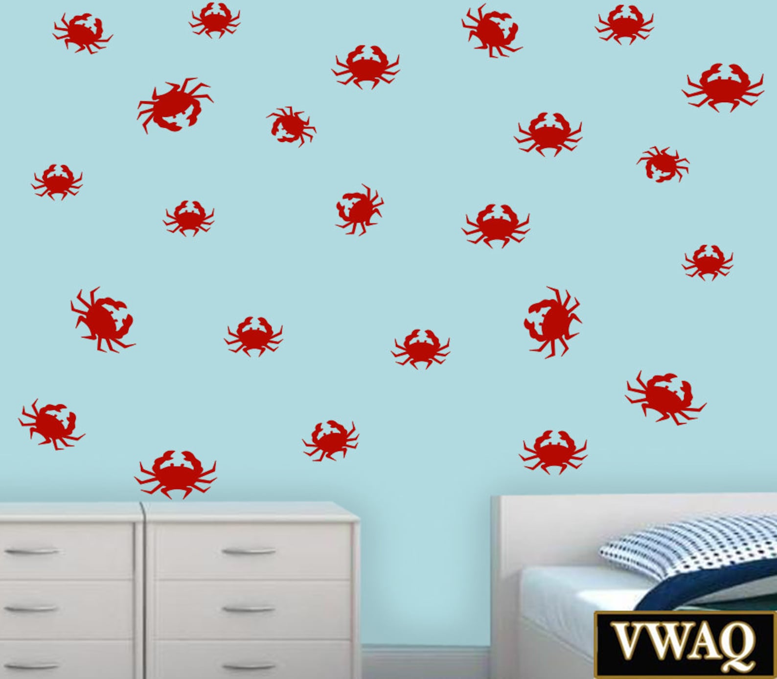Crabs Decals - Peel and Stick Wall Decals for Nursery Boys Crab ...