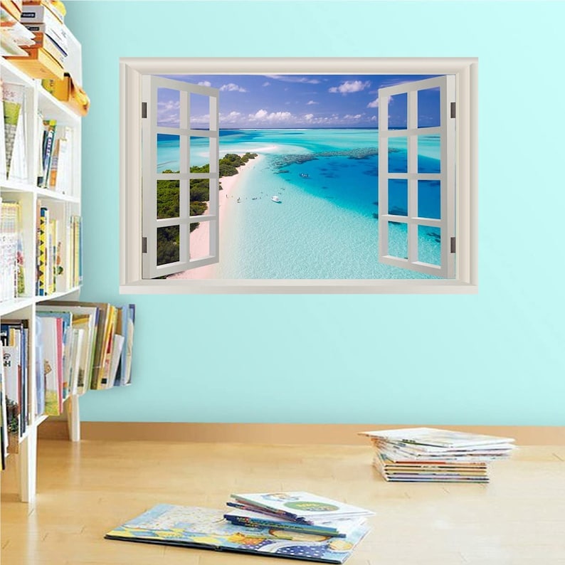 Vacation Beach Resort Wall Decal Ocean Mural Office Wall - Etsy