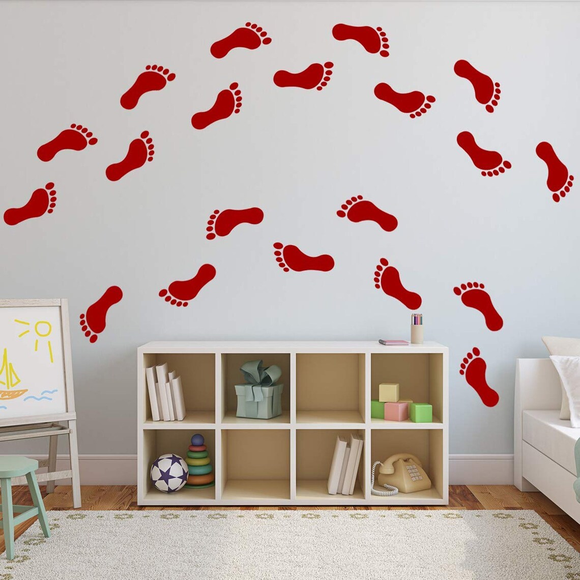Footprint Vinyl Decals - Peel and Stick Floor or Wall Stickers - VWAQ ...