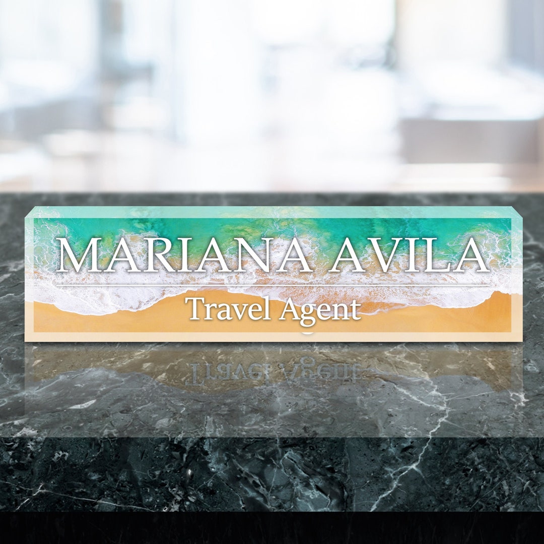 Personalized Name Plate for Desk | Custom Name Clear Acrylic Glass ...