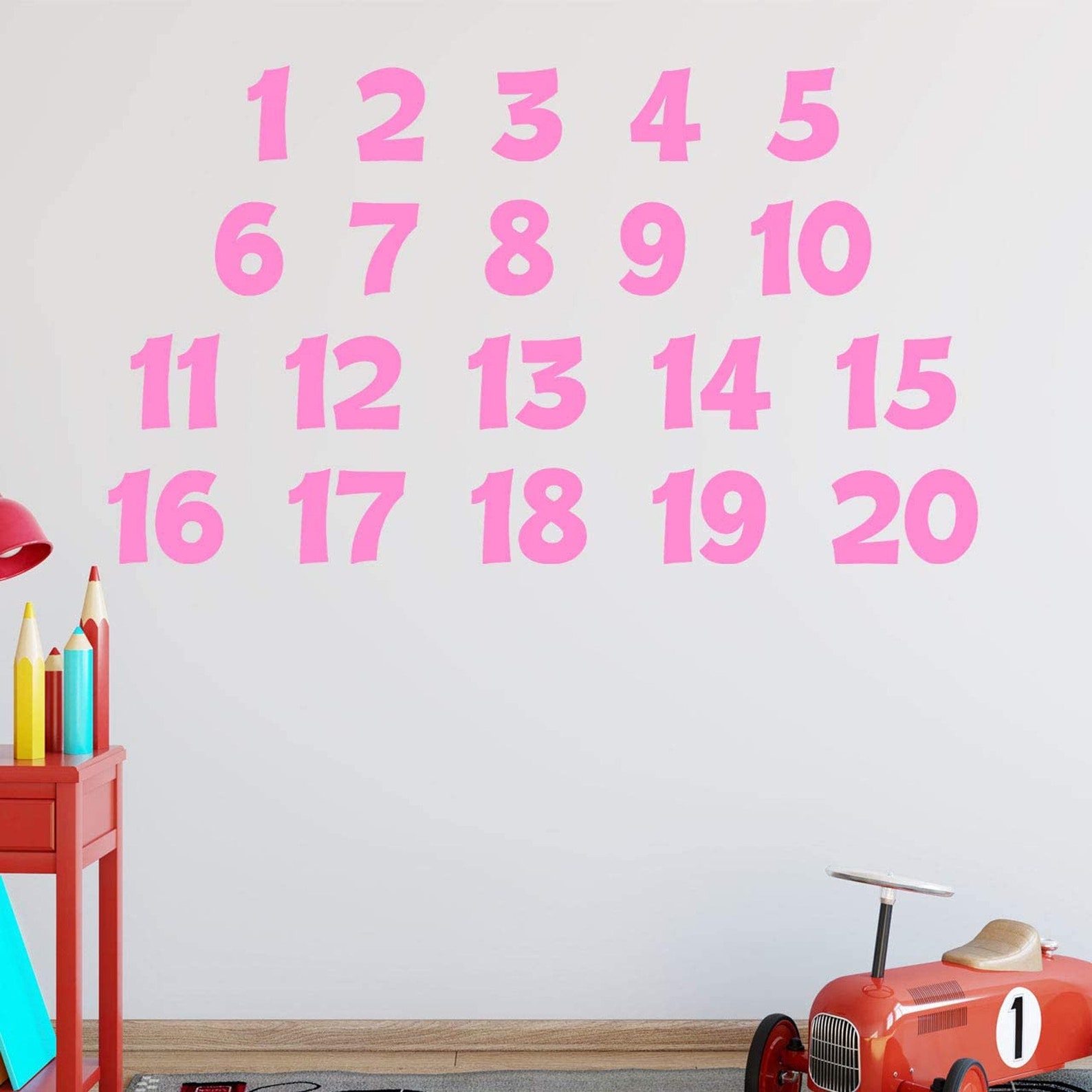 Numbers Wall Decals for Kids Classroom Educational Vinyl Stickers ...