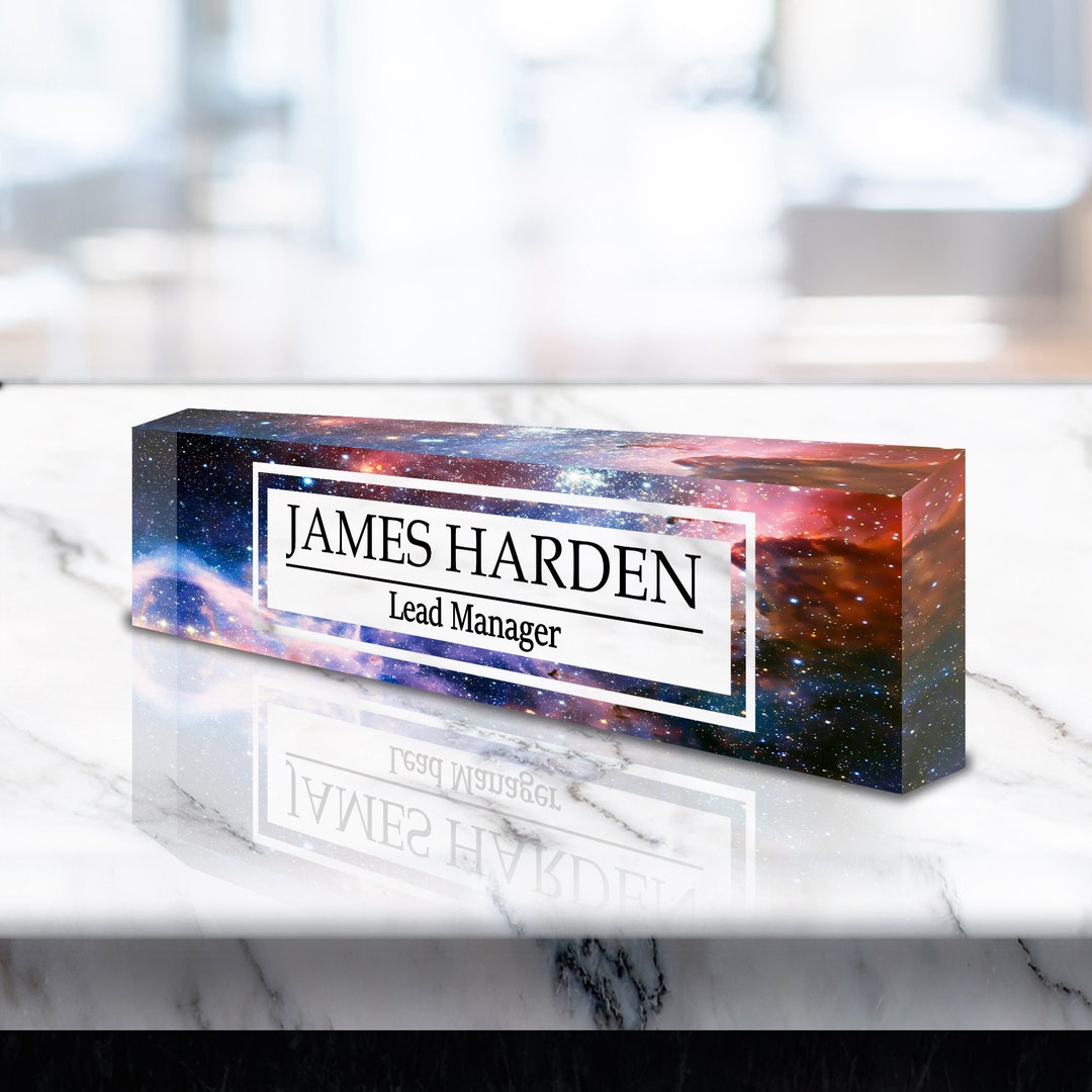 Personalized Name Plate for Desk | Custom Name Clear Acrylic Glass ...
