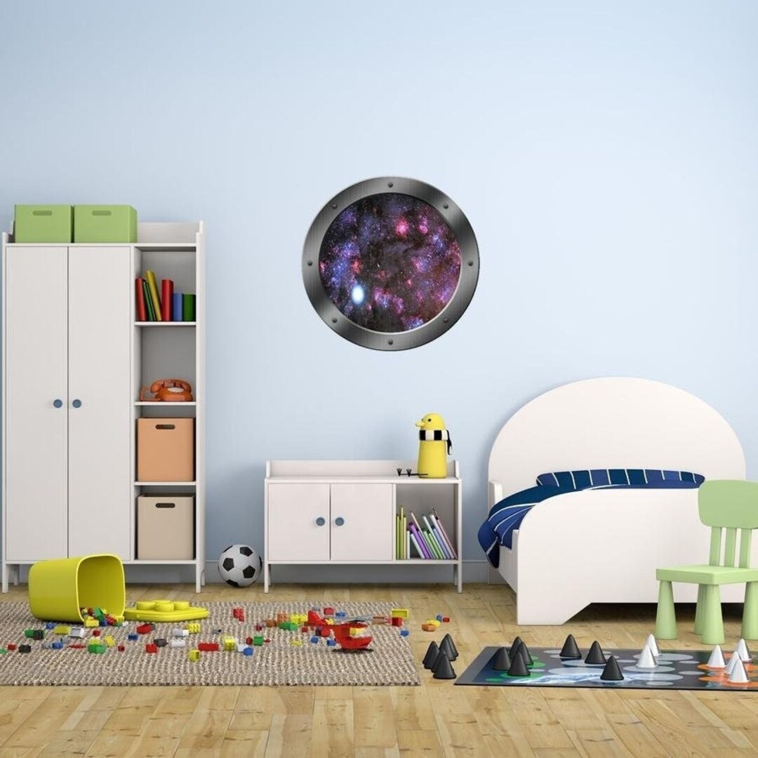 Galaxy Space Ship Porthole Outer Space Mural - VWAQ PS14 - Etsy