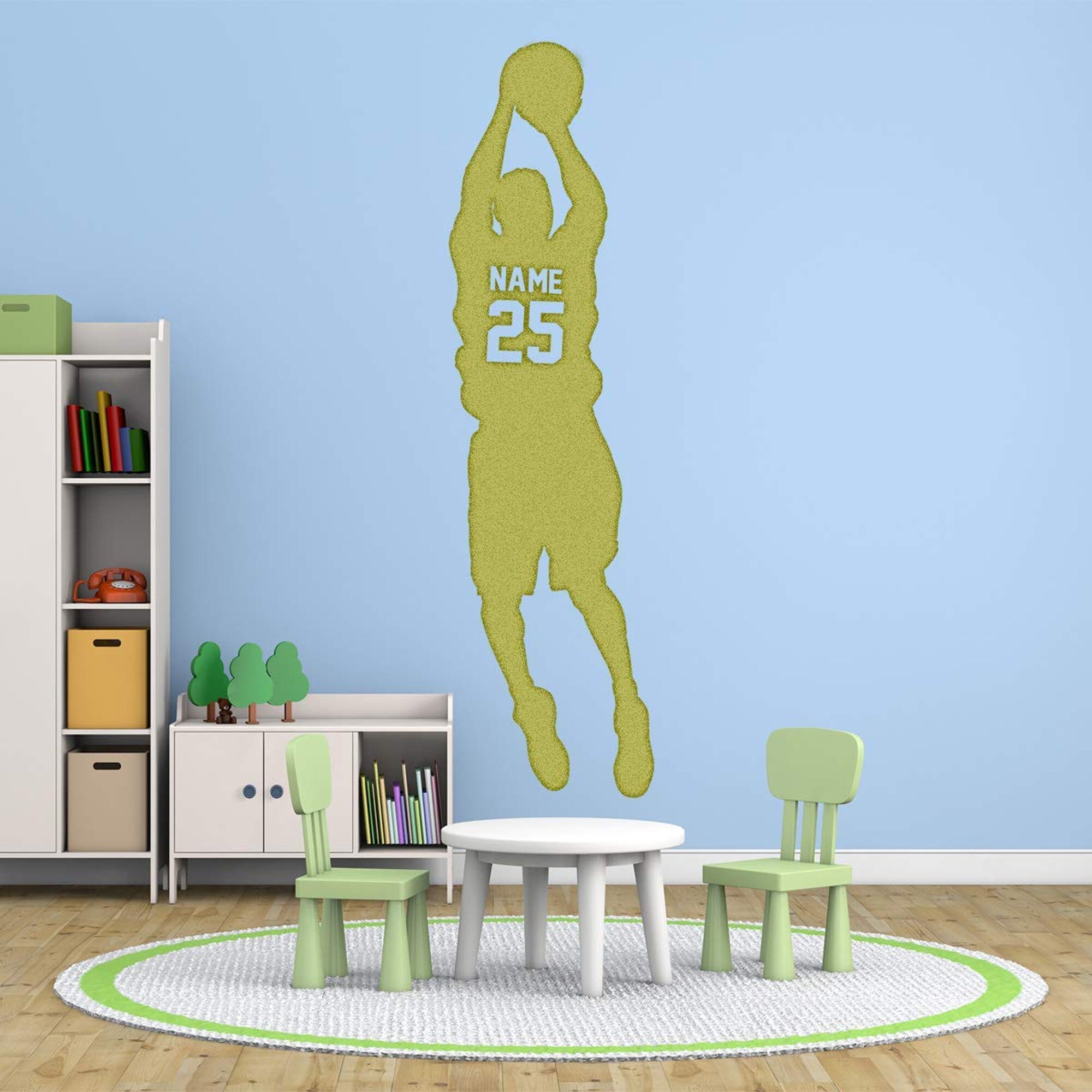 Basketball Name Decals for Boys Room Personalized Sports | Etsy